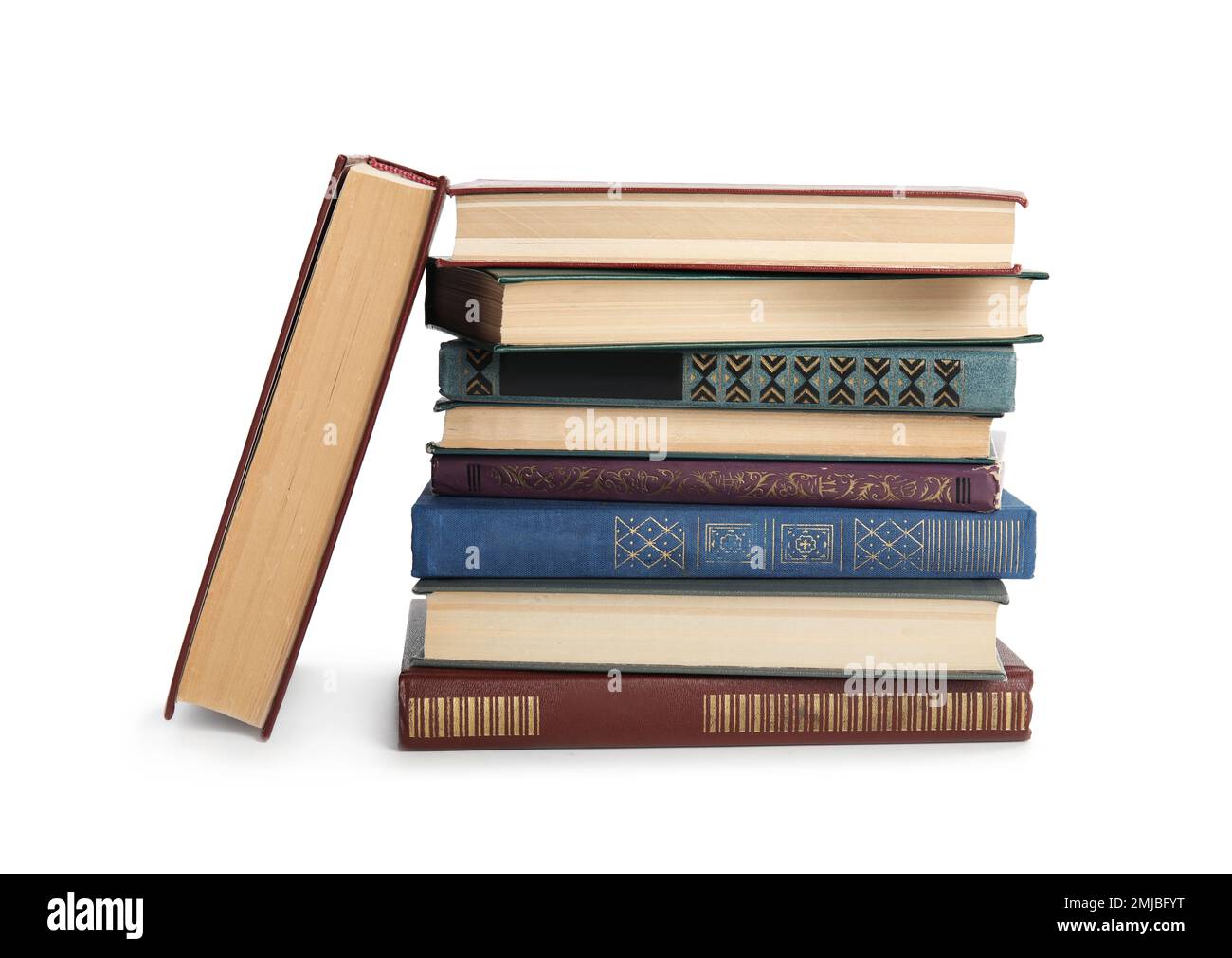 Collection of different books isolated on white Stock Photo - Alamy