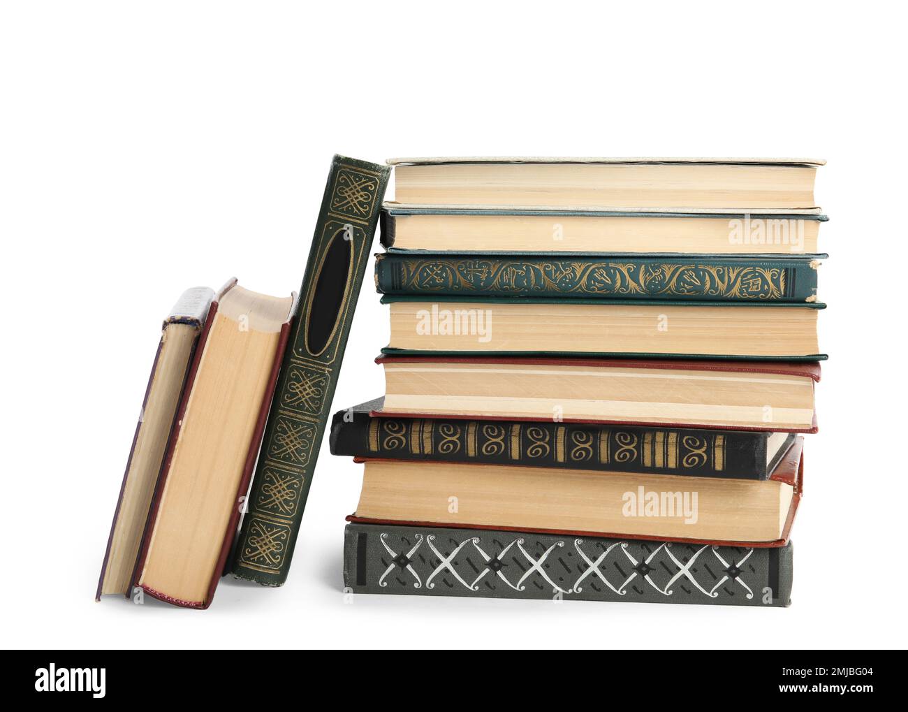 Collection of different books isolated on white Stock Photo - Alamy