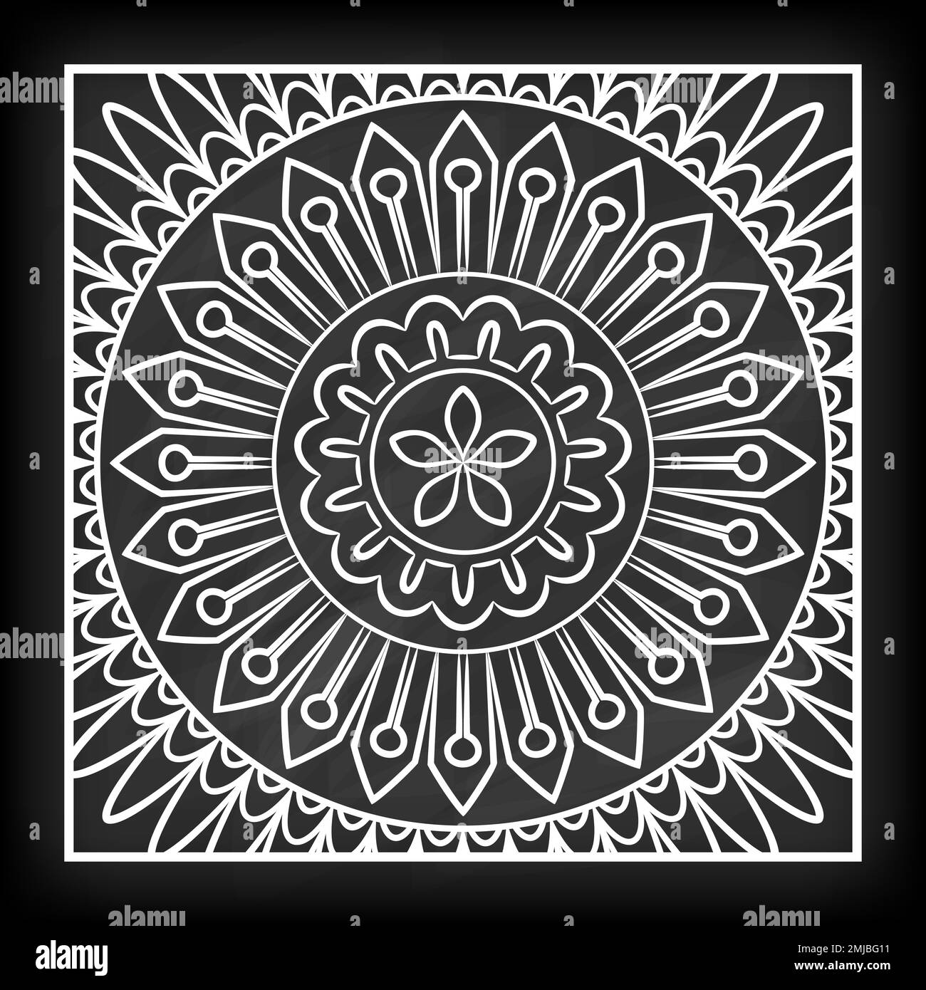 Chalk mandala Stock Vector Images - Alamy