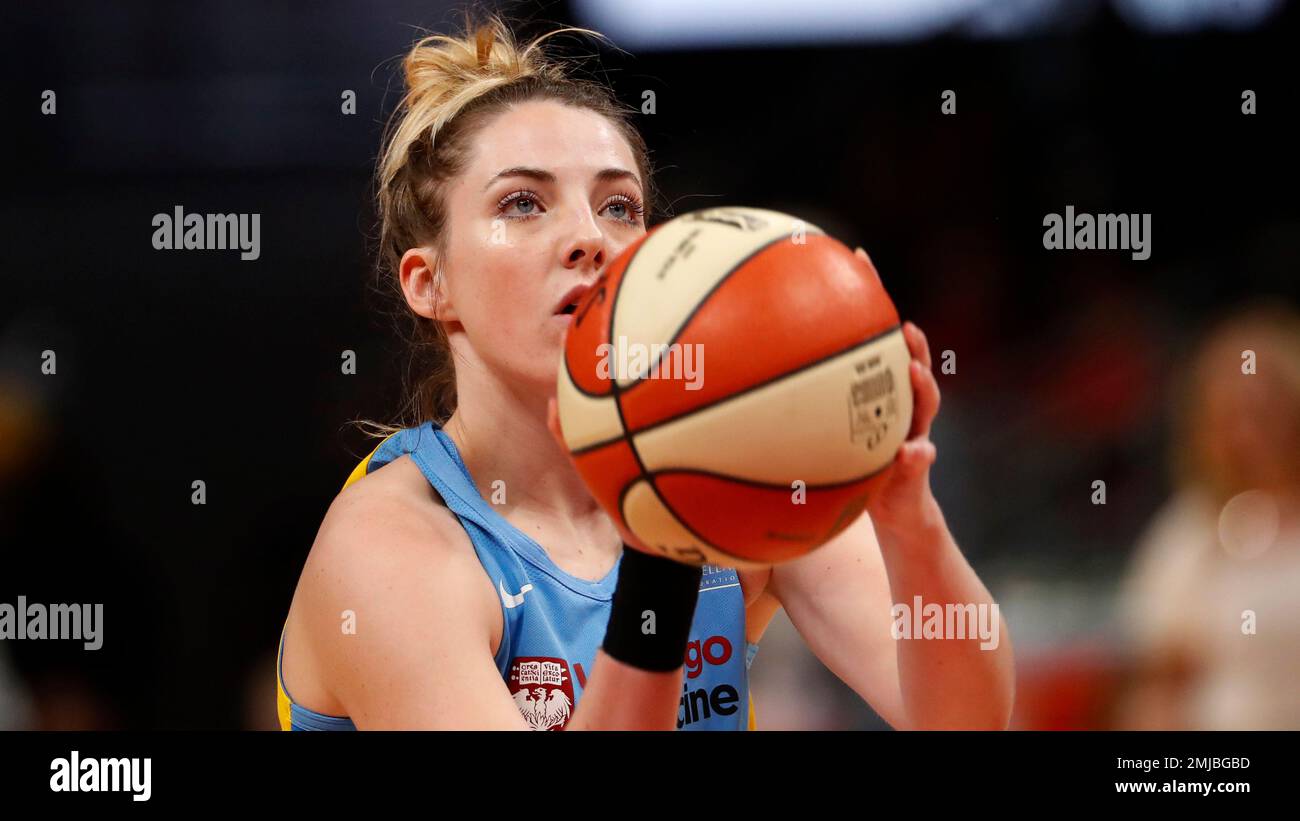 Chicago Sky guard Katie Lou Samuelson (33) shoots a free throw in the ...