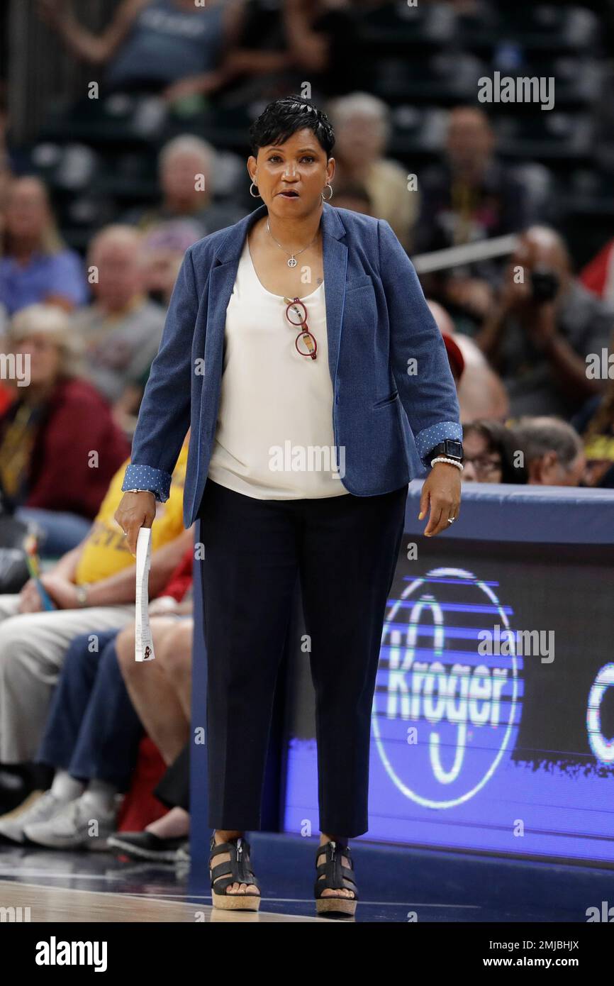 Indiana Fever head coach Pokey Chatman watches during the second half ...