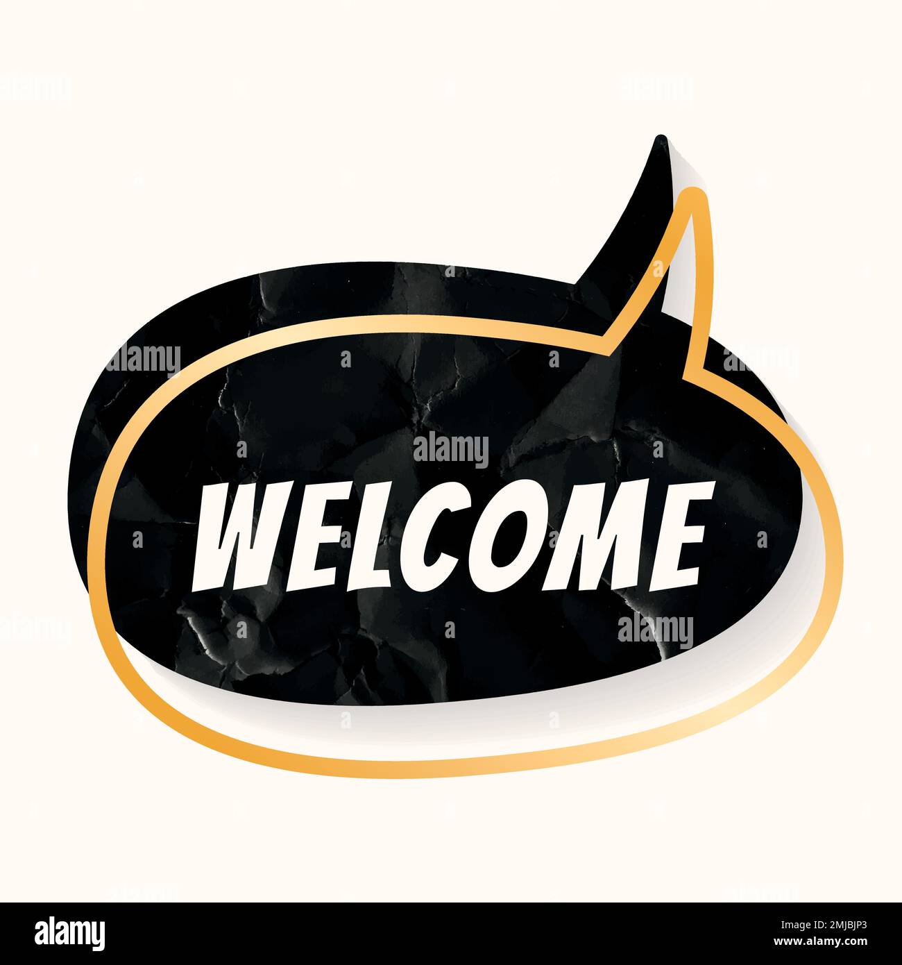 Welcome speech bubble template vector Stock Vector Image & Art - Alamy