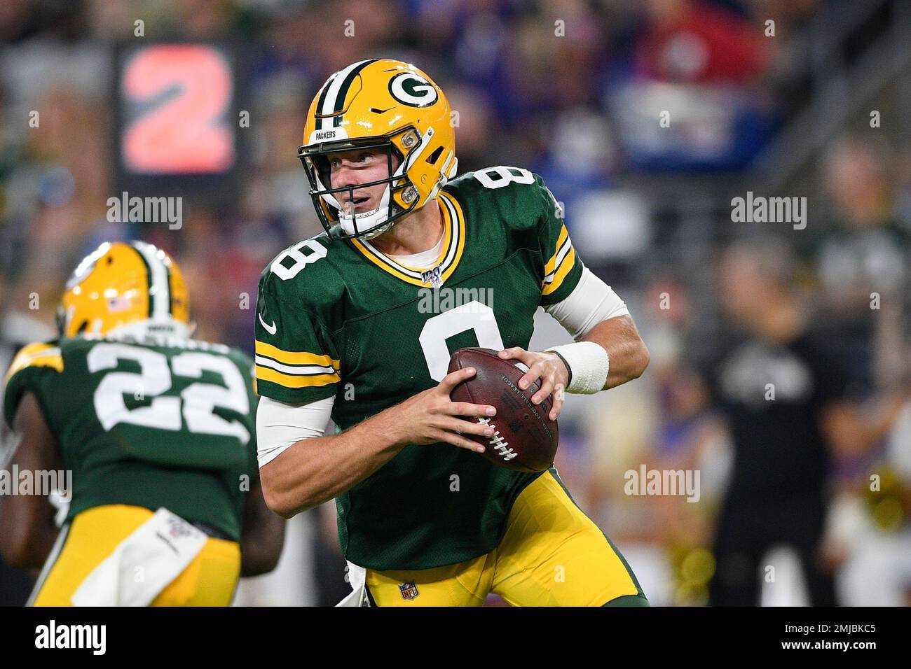 Green Bay Packers quarterback Tim Boyle looks to pass against the ...