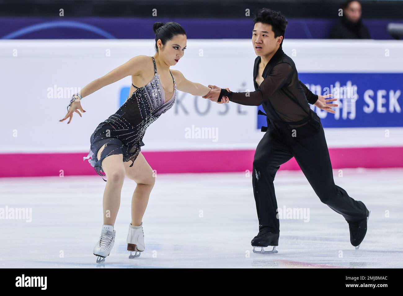 Hannah Lim and Ye Quan of Republic of Korea competes during ISU Grand ...