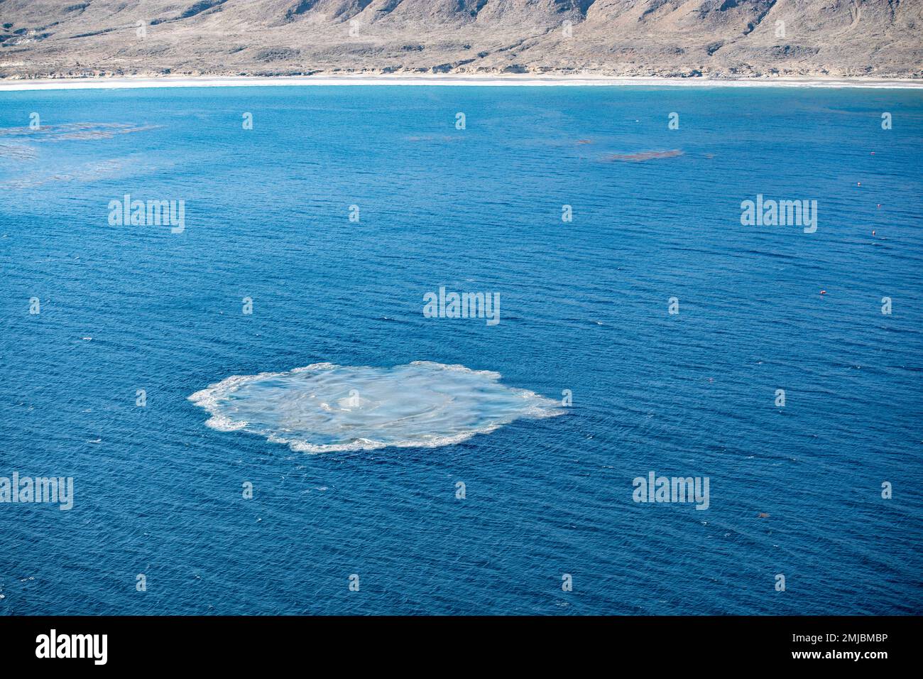 An Airborne Mine Neutralization System (AMNS) detonates in Pyramid Cove ...