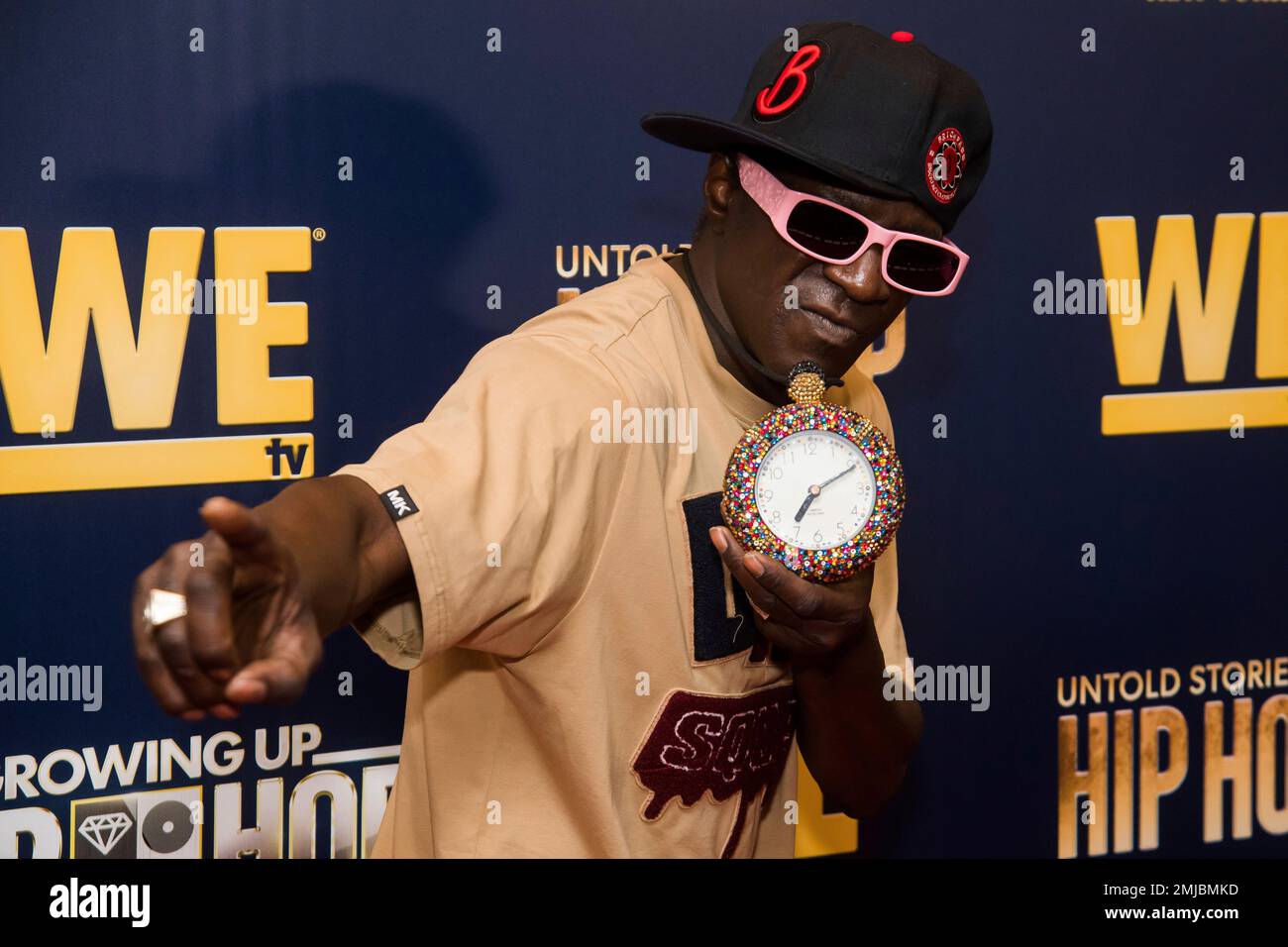 Flavor Flav attends the premieres of We TV's "Growing Up Hip Hop: New ...