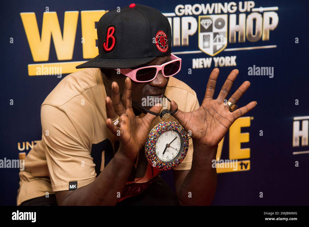 Flavor Flav attends the premieres of We TV's "Growing Up Hip Hop: New ...