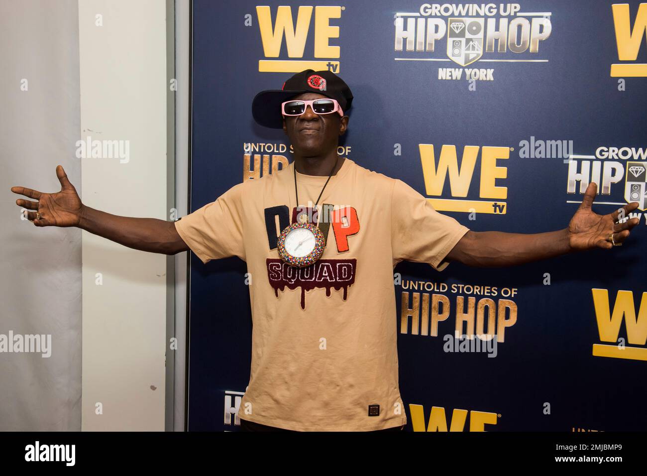 Flavor Flav attends the premieres of We TV's "Growing Up Hip Hop: New ...