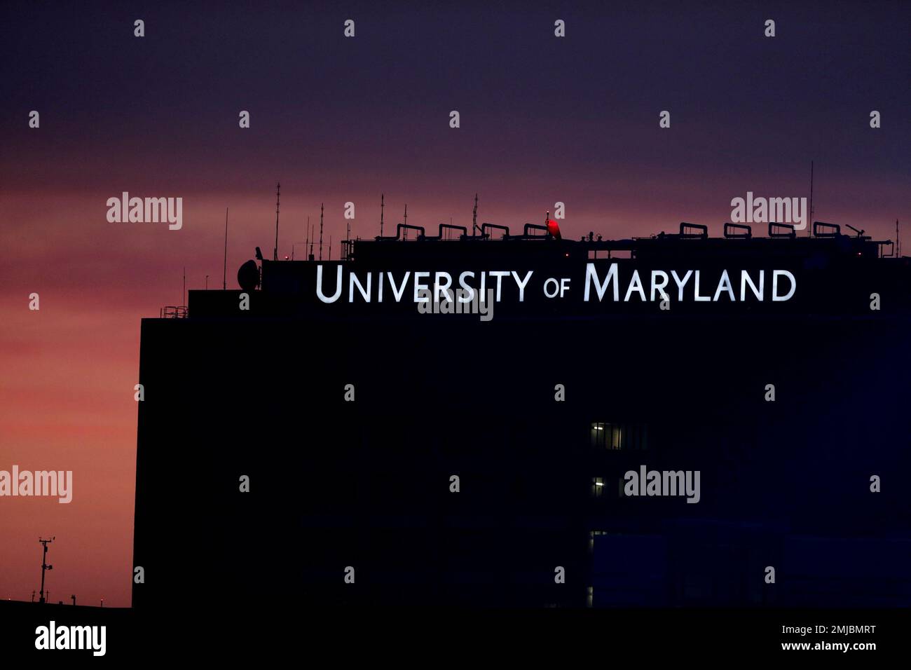 A building at the University of Maryland Baltimore campus is seen after ...