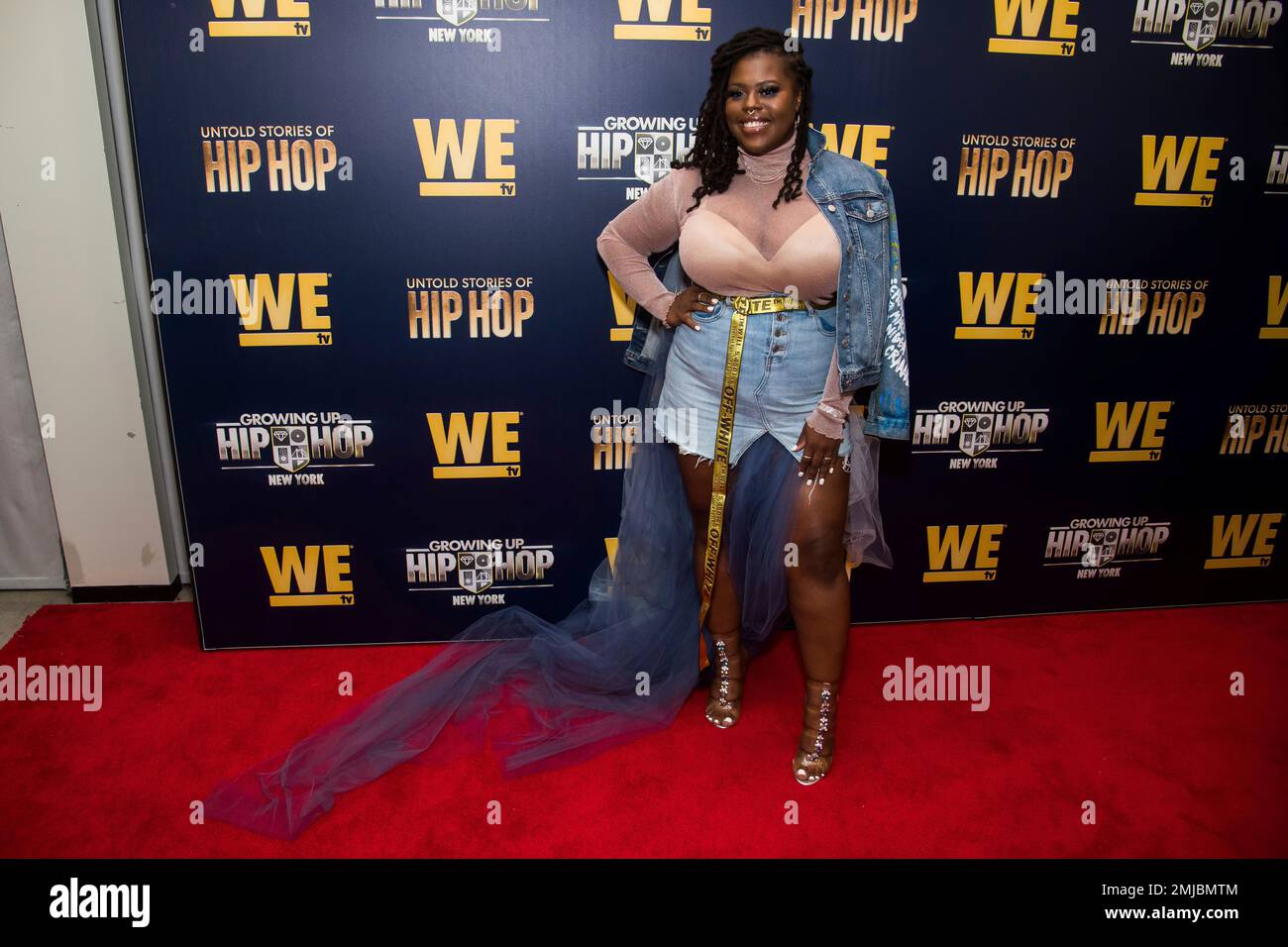 Taniqua Jones attends the premieres of We TV's "Growing Up Hip Hop: New York" and "Untold ...
