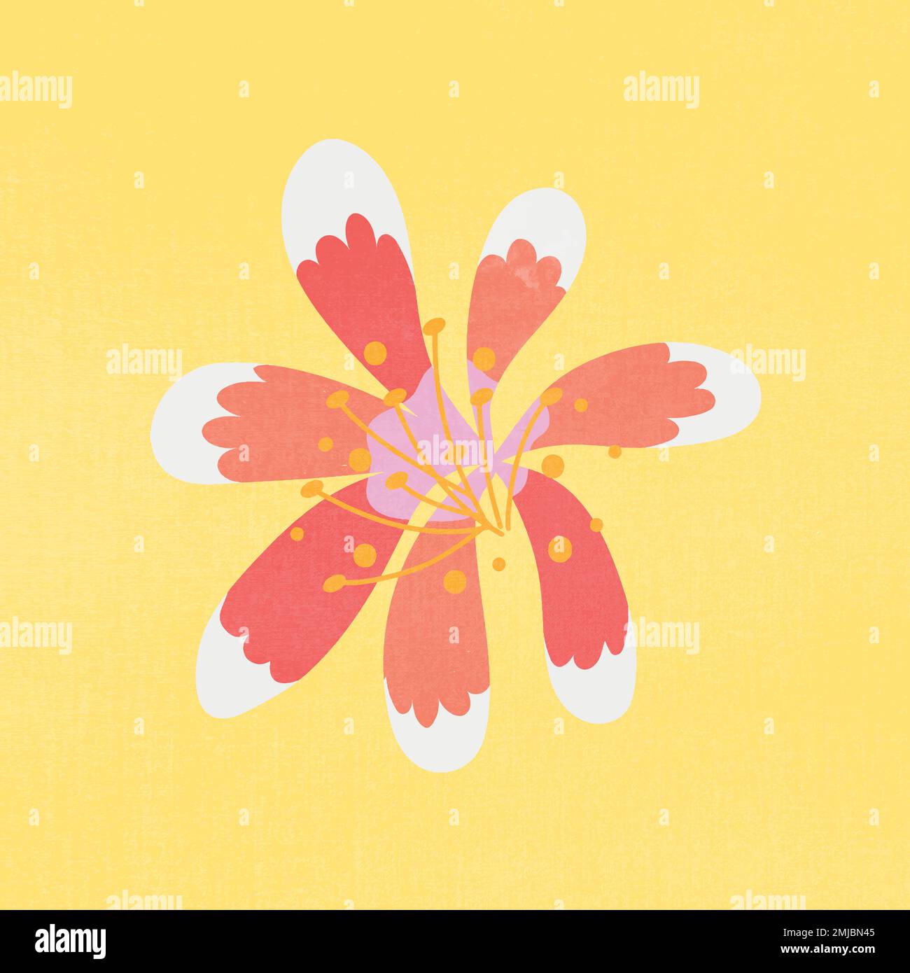 Colorful flower, flat design spring clipart vector illustration Stock ...