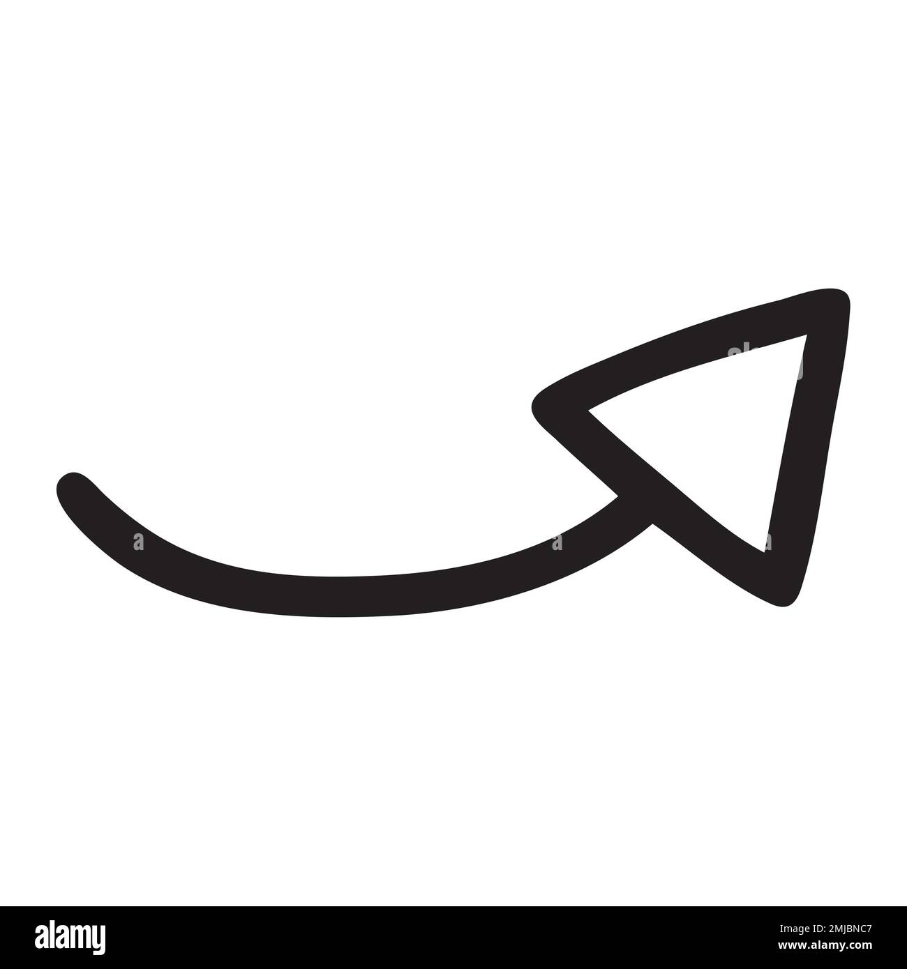 Doodle up arrow symbol hand drawn with thin line Stock Vector Image ...