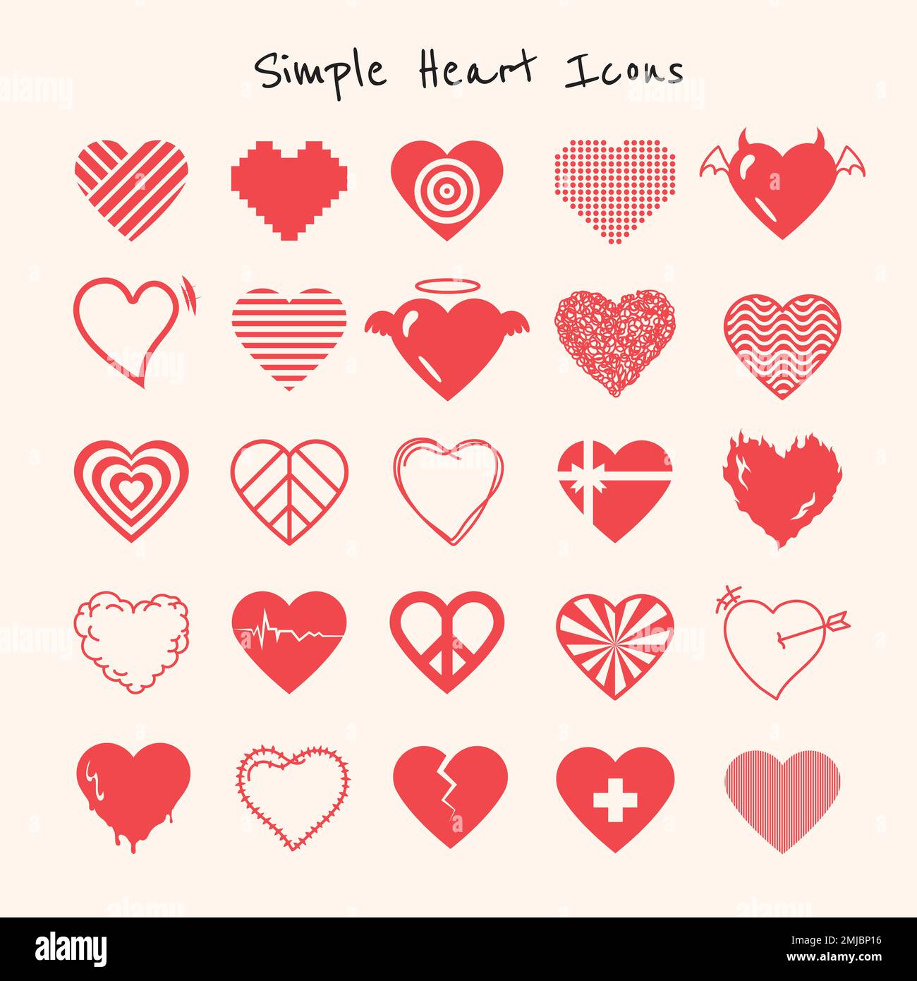 Simple heart cut out Stock Vector Images - Alamy