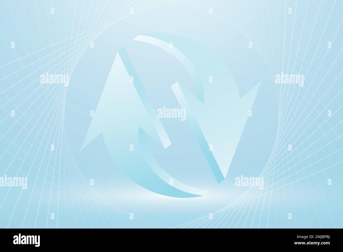 Abstract arrow background, blue gradient business reverse symbol vector ...