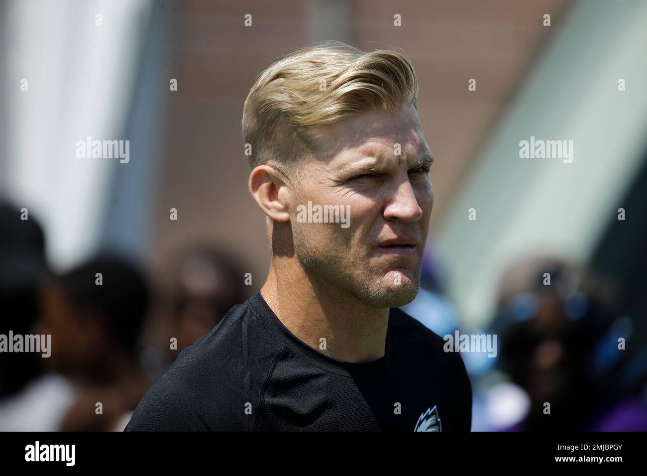 Philadelphia Eagles quarterback Josh McCown walks onto the field during ...