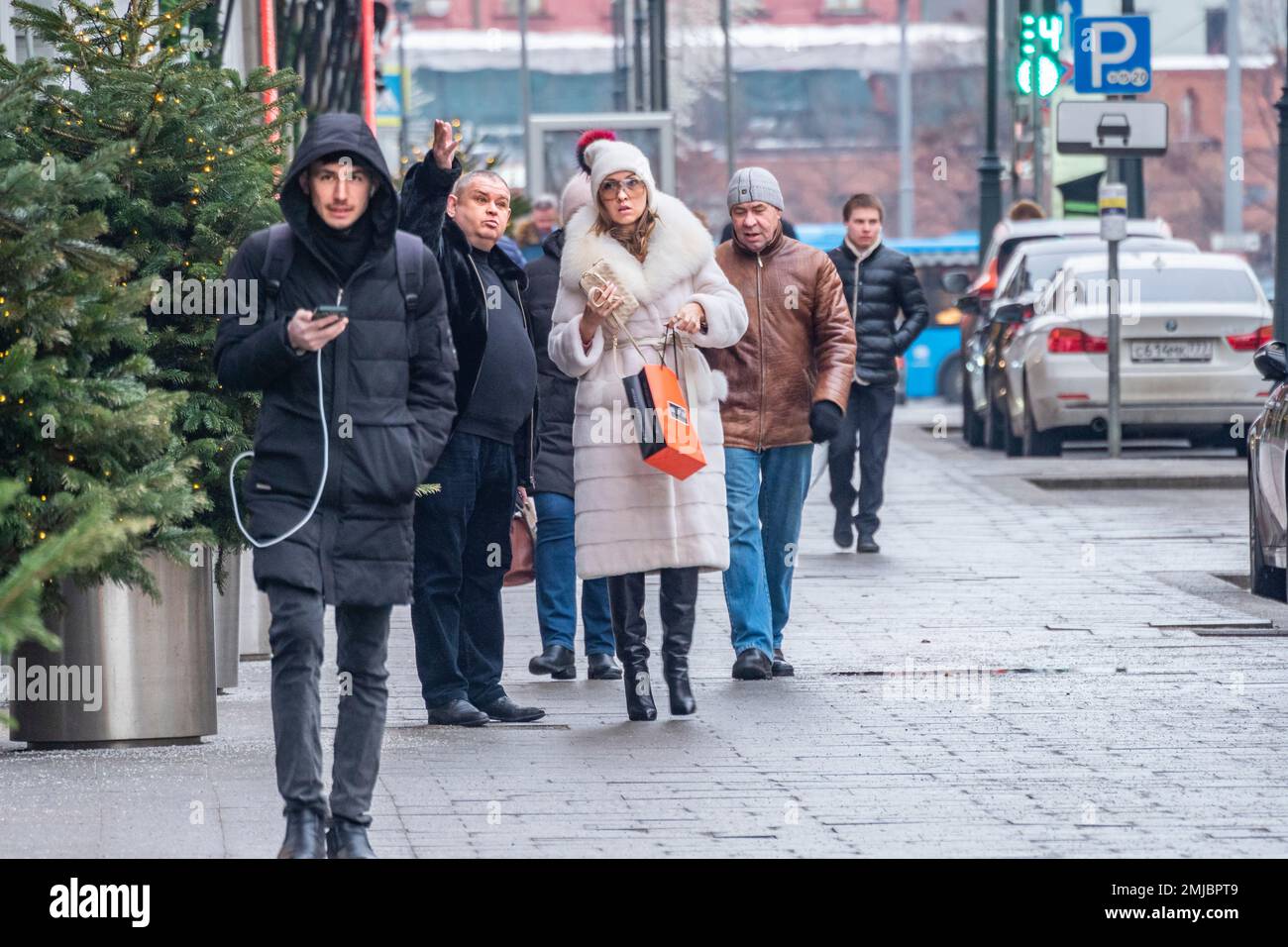 Russia, Moscow. People are seen in a city street Stock Photo - Alamy