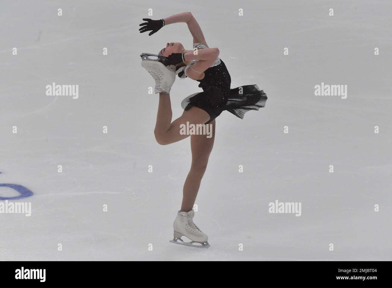 Moscow. The figure skater Adelija Petrosyan makes the short program of ...
