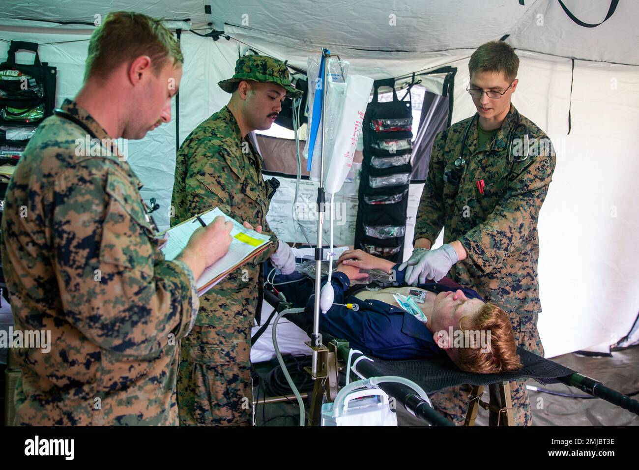 U.S. Navy Hospital Corpsman Third Class Christopher Soss, with Combat ...