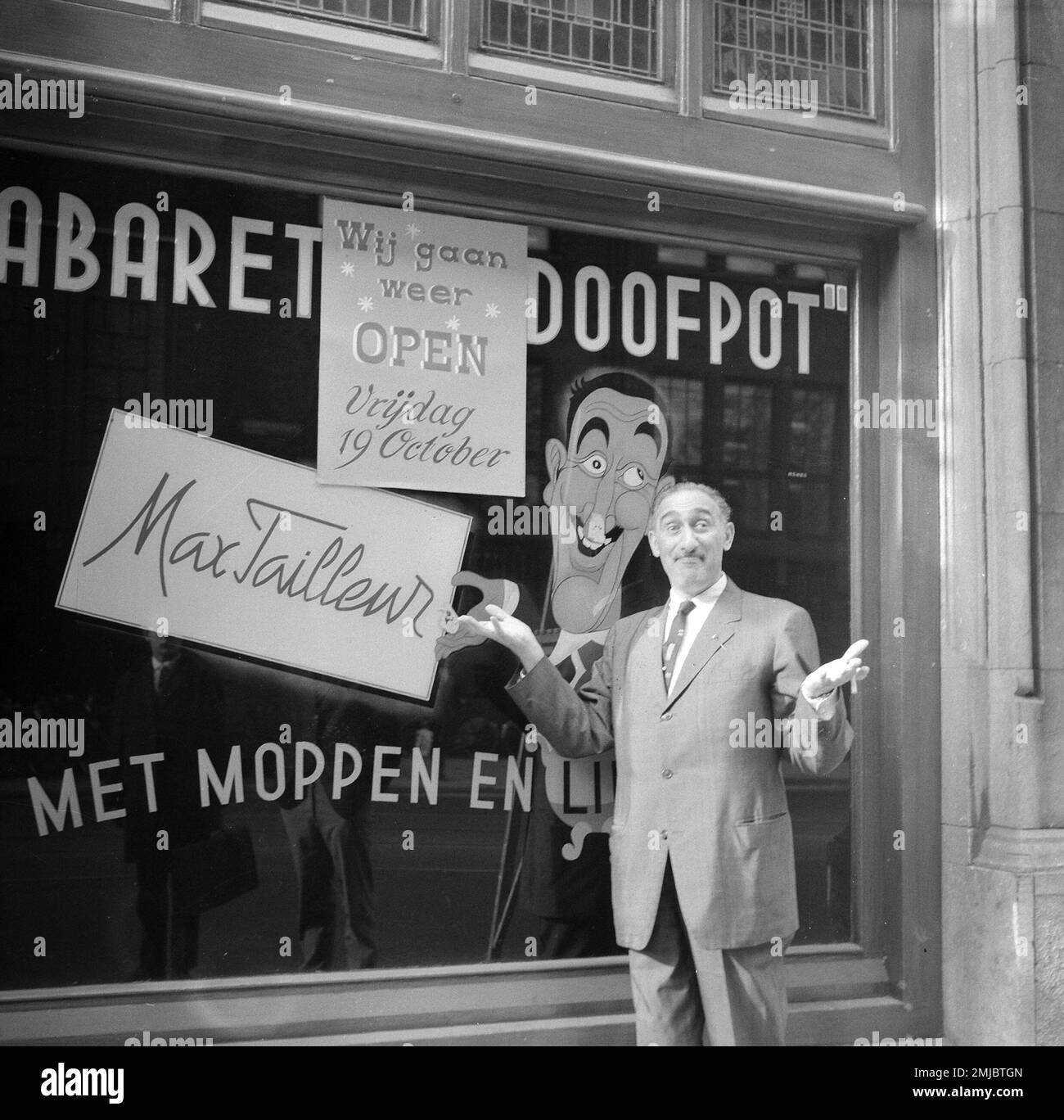 Netherlands History: Dutch Humorist Max Tailleur, in front of his ...