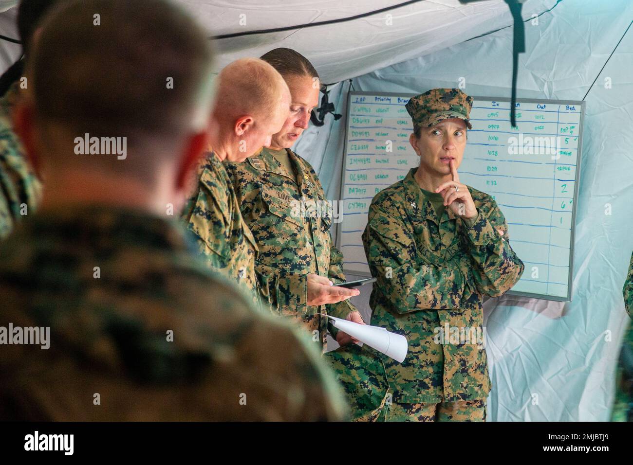 U.S. Marine Col. Ginger E. Beals, commanding officer of Combat ...