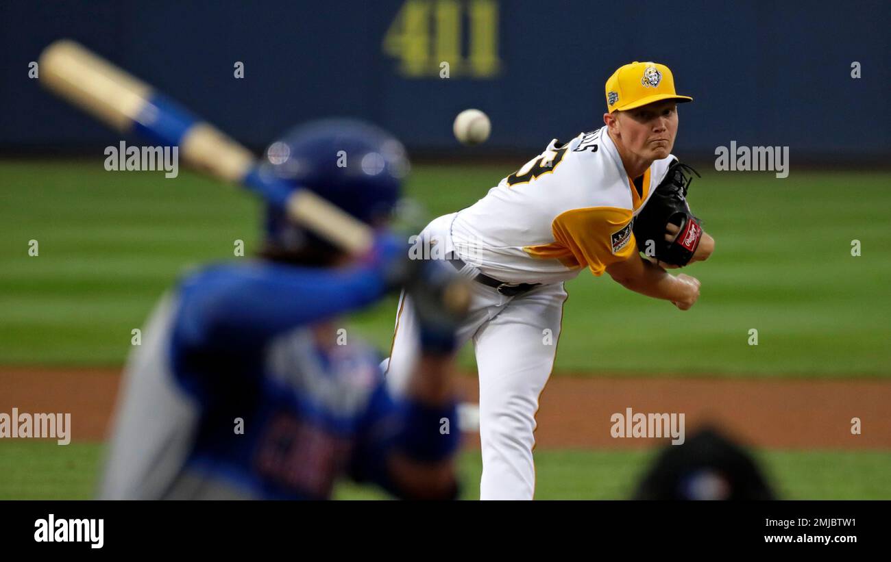 Pittsburgh Pirates starting pitcher Mitch Keller delivers during the ...