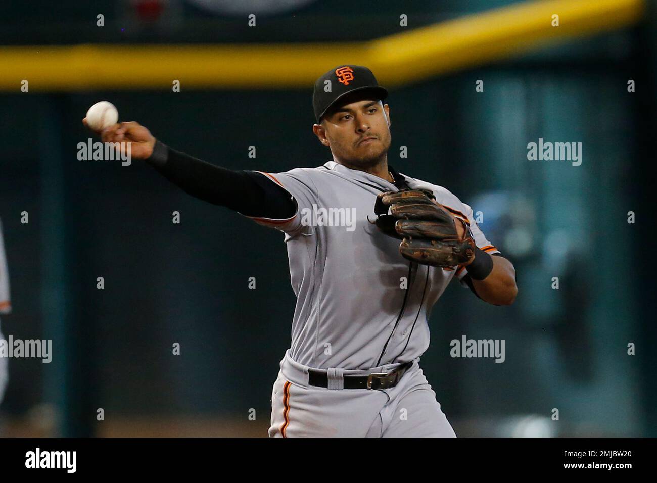 San Francisco Giants shortstop Donovan Solano (7) in the first inning ...