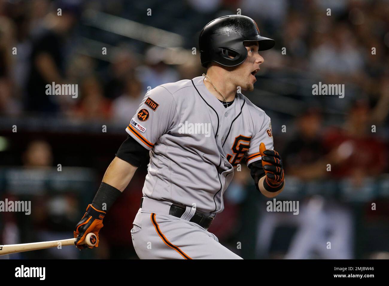 San Francisco Giants second baseman Scooter Gennett (14) in the first ...