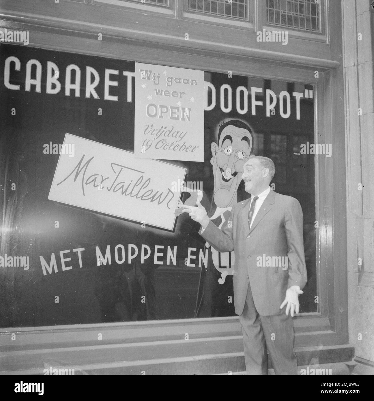 Netherlands History: Dutch Humorist Max Tailleur, in front of his ...
