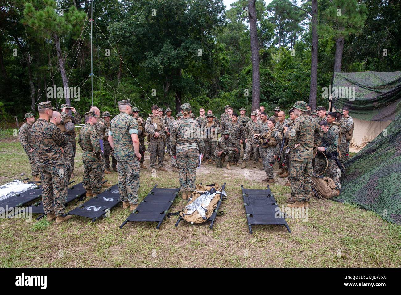 U.S. Marines and U.S. Navy hospital corpsmen with Combat Logistics ...