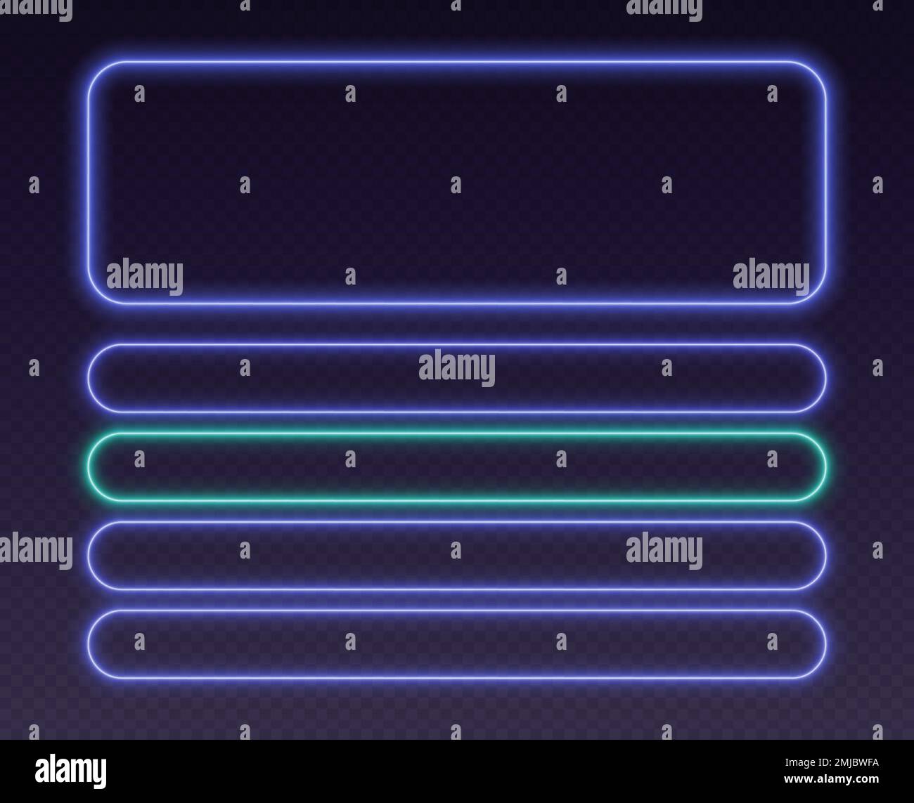 Neon quiz template, UI design for questionnaire with multiple answers ...