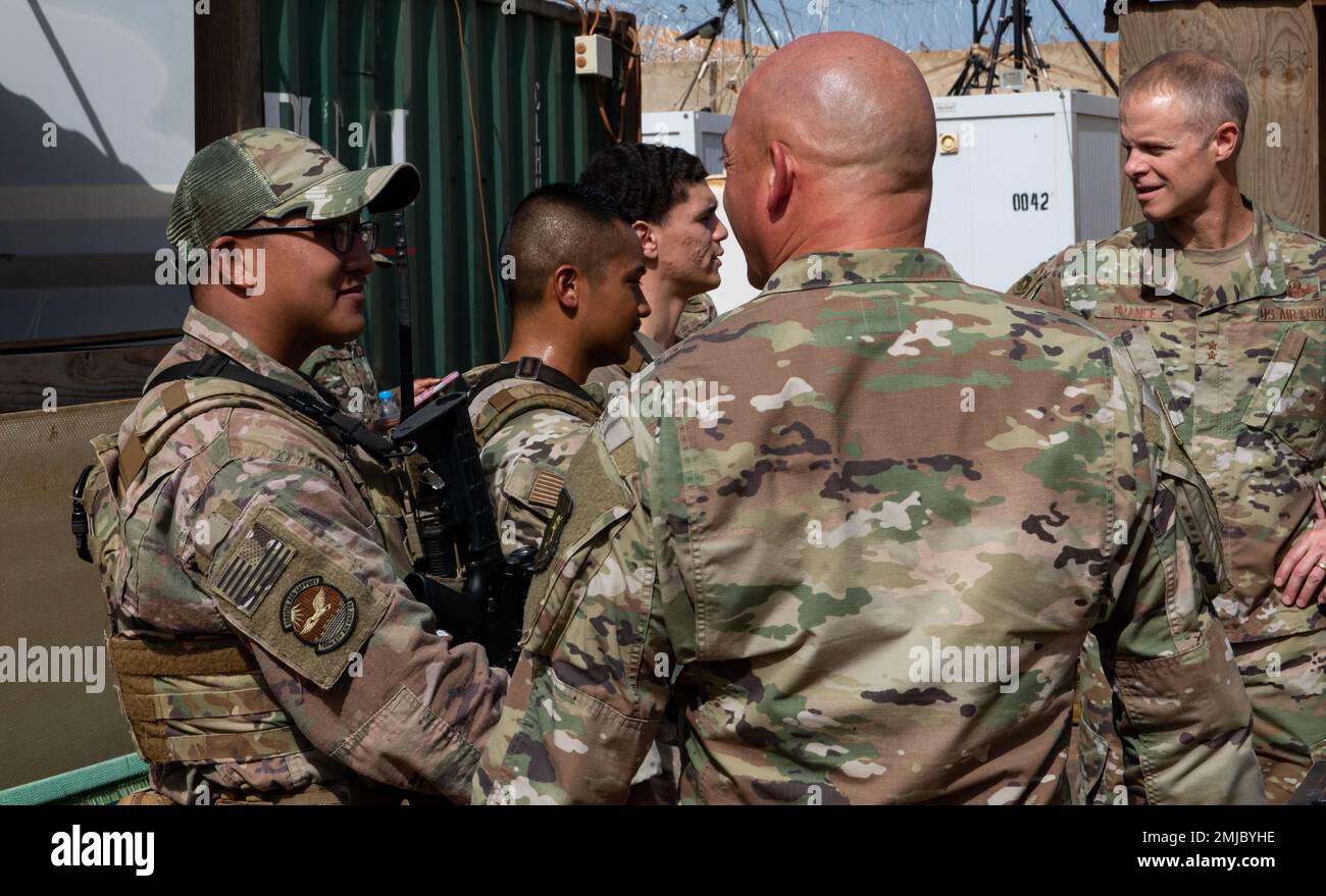 U.S. Air Force Maj. Gen. Derek France, Third Air Force commander, and ...