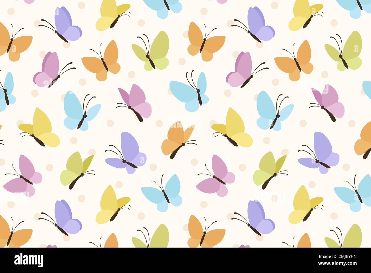 Colorful butterfly cute background pattern vector Stock Vector Image ...