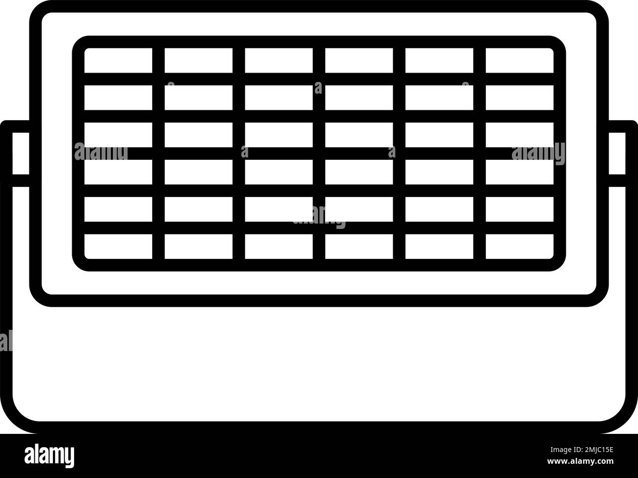 Interior, lamp, light vector icon on transparent background. Outline ...