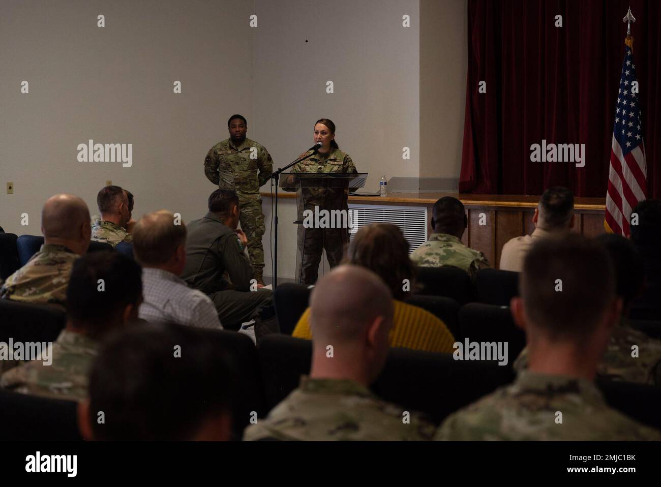 U.S. Air Force Lt. Col. Kristina Dempsey, commander of the 627th ...