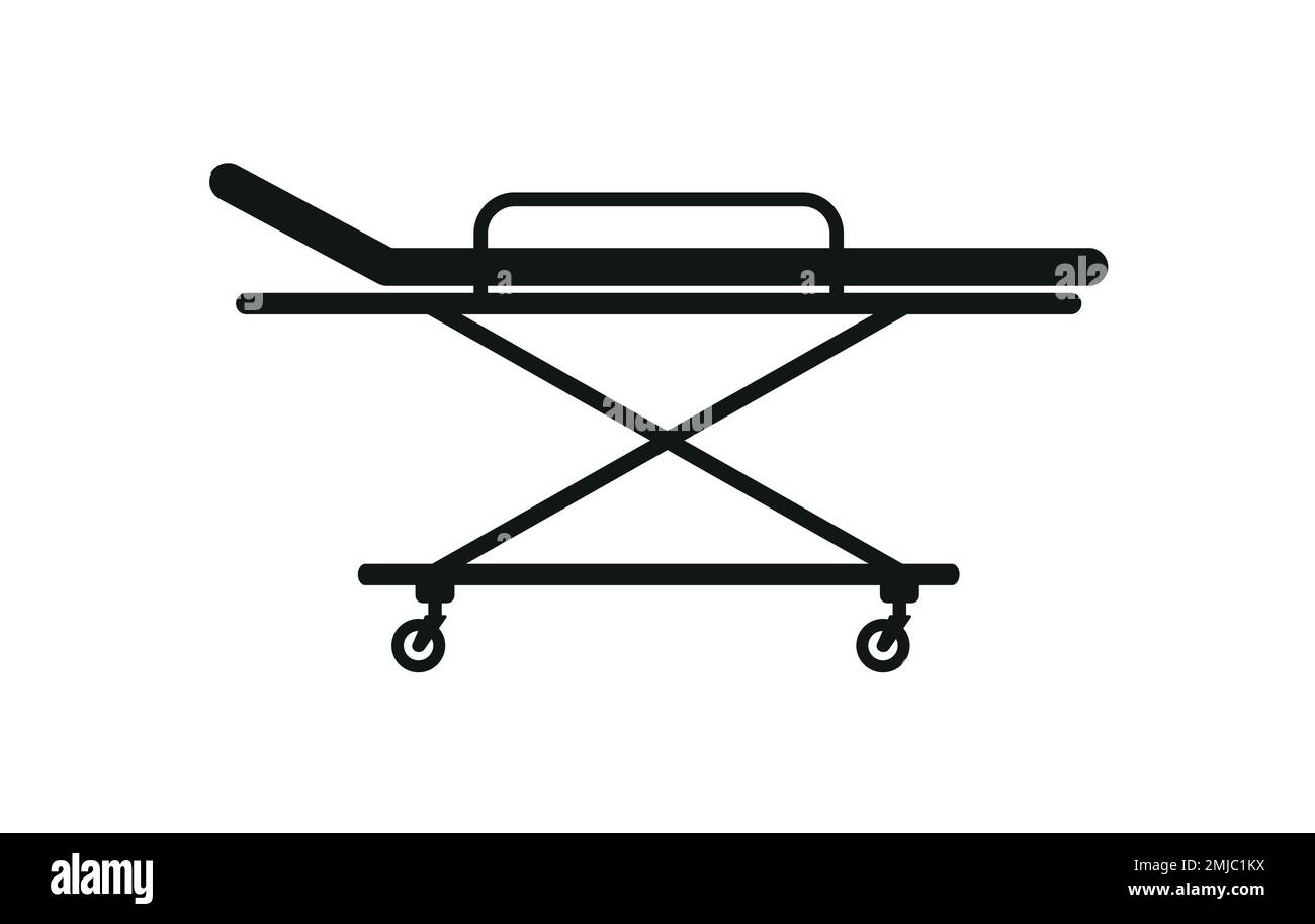 stretcher icon in flat style isolated vector illustration on white ...