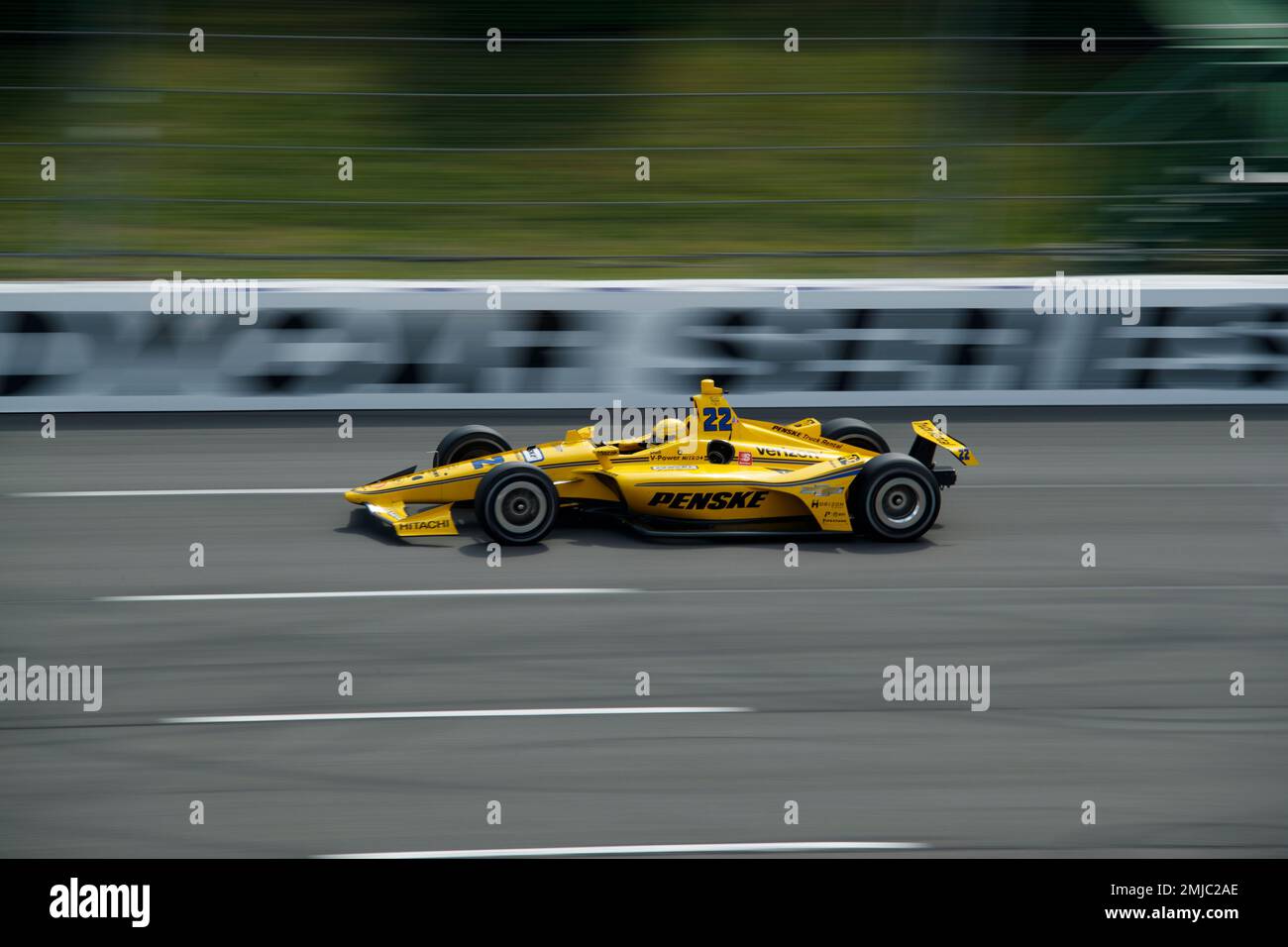 Simon Pagenaud drives during a practice session for Sunday's IndyCar ...