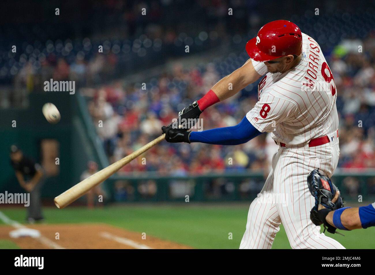 Philadelphia Phillies' Logan Morrison in action during the seventh ...