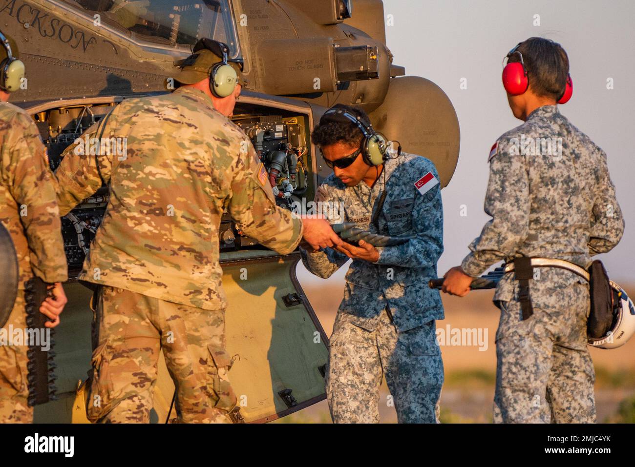 Service members from the Peace Vanguard Republic of Singapore Air Force ...