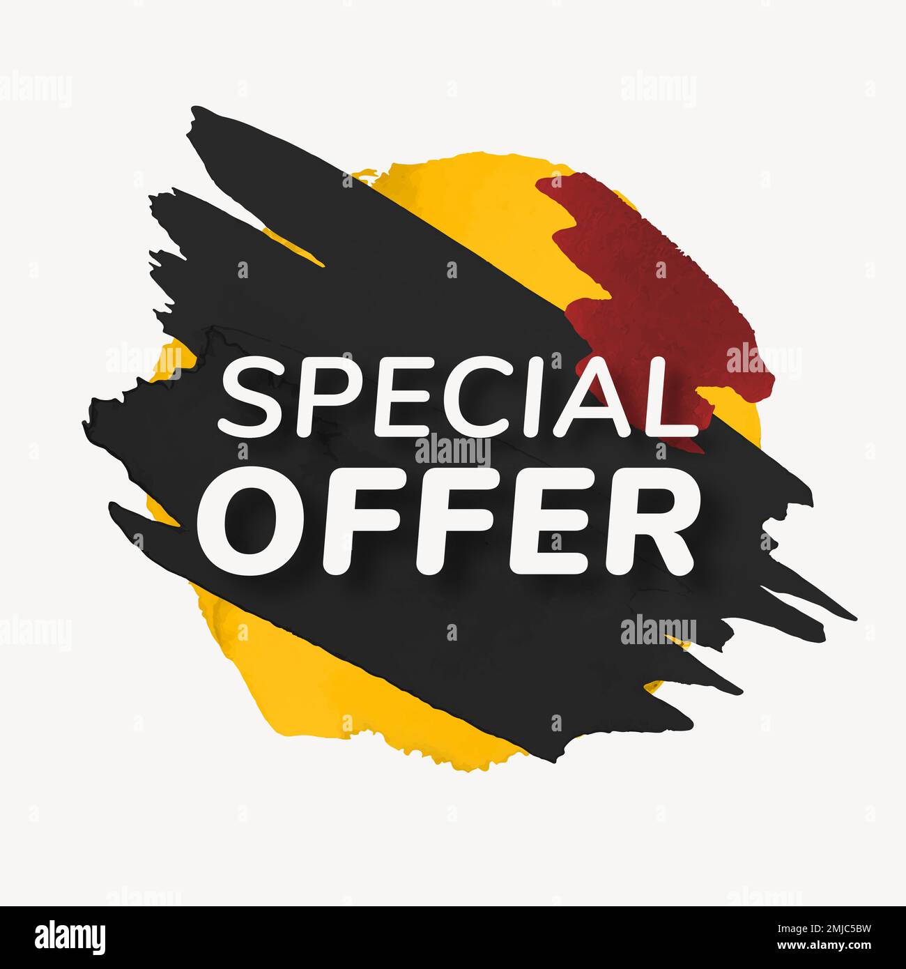 Special offer badge sticker, paint texture, shopping image vector Stock ...