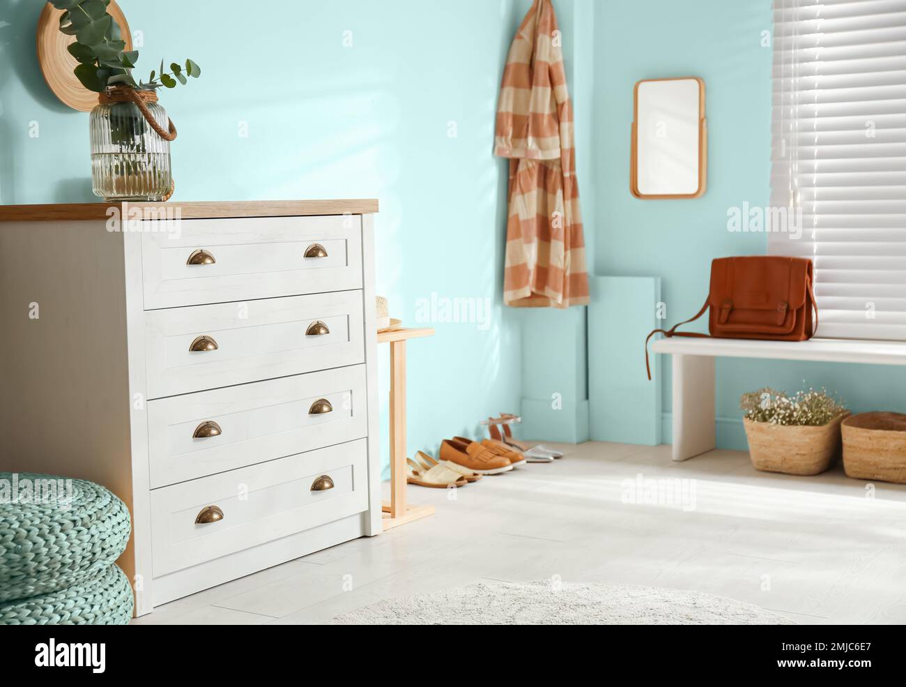 Stylish hallway interior design inspired by color of the year 2020 ...