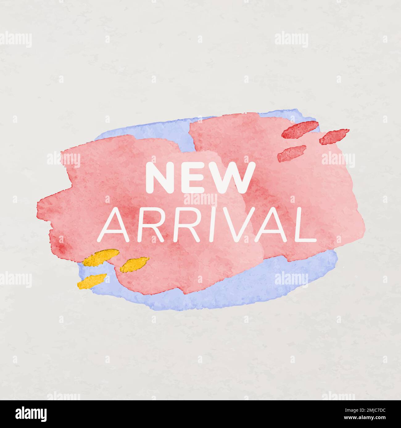 New arrival badge sticker, paint texture, shopping image vector Stock ...