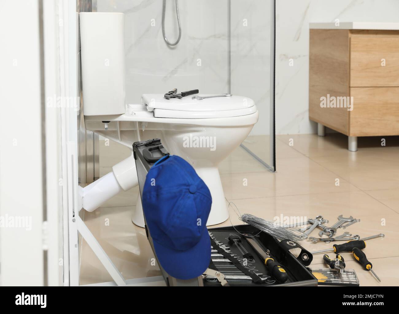 Plumbers toilet hi-res stock photography and images - Alamy