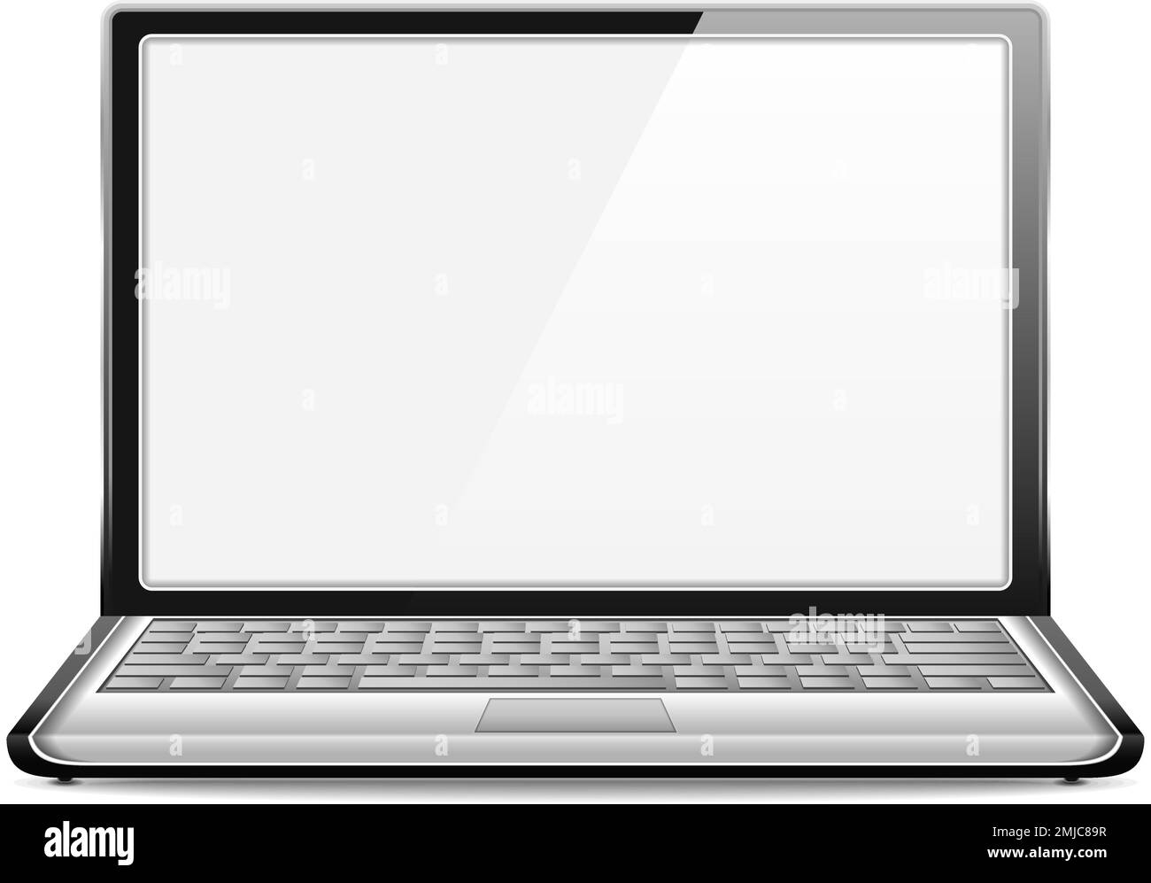 Open laptop on white background, vector eps10 illustration Stock Vector ...