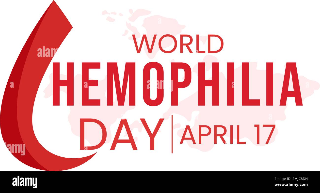 World Hemophilia Day on April 17 Illustration with Red Bleeding Blood ...