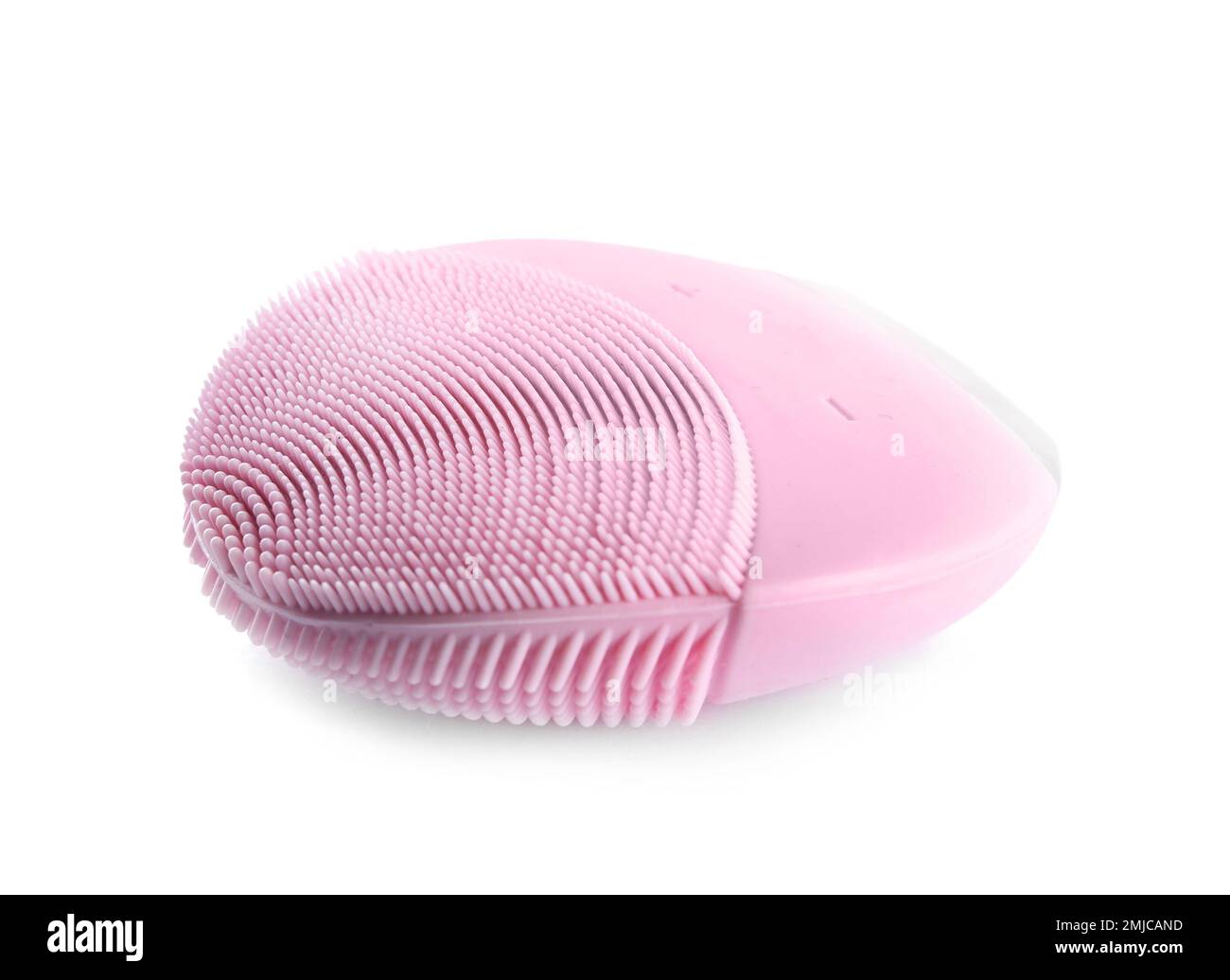 Modern silicone face cleansing brush isolated on white. Cosmetics tool ...