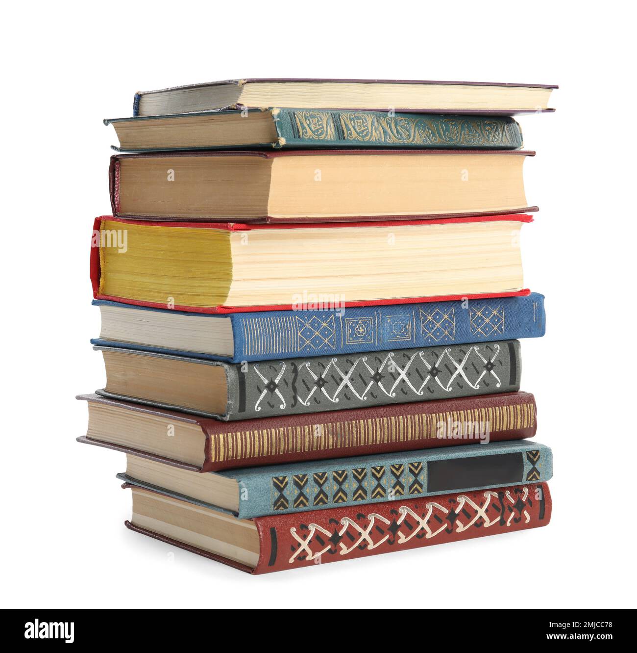 Collection of different books isolated on white Stock Photo - Alamy