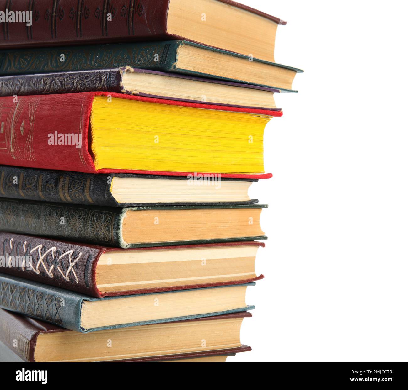 Collection of different books isolated on white Stock Photo - Alamy