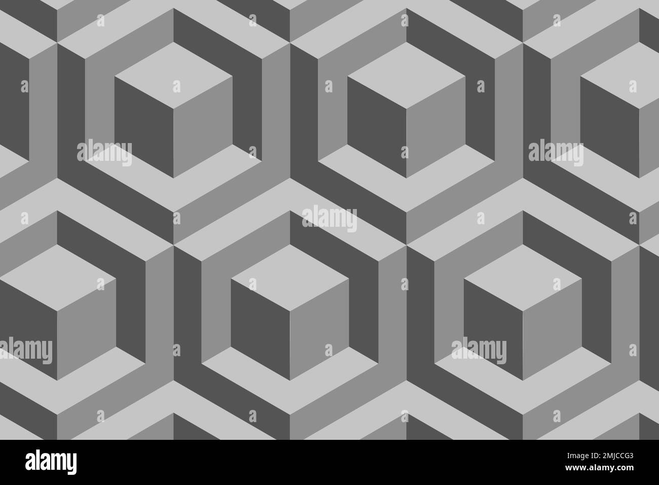 Blocks 3D geometric pattern vector grey background in modern style ...