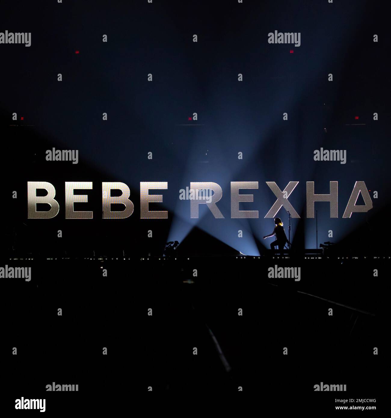 Singer/songwriter Bebe Rexha performs on stage as an opening act for ...