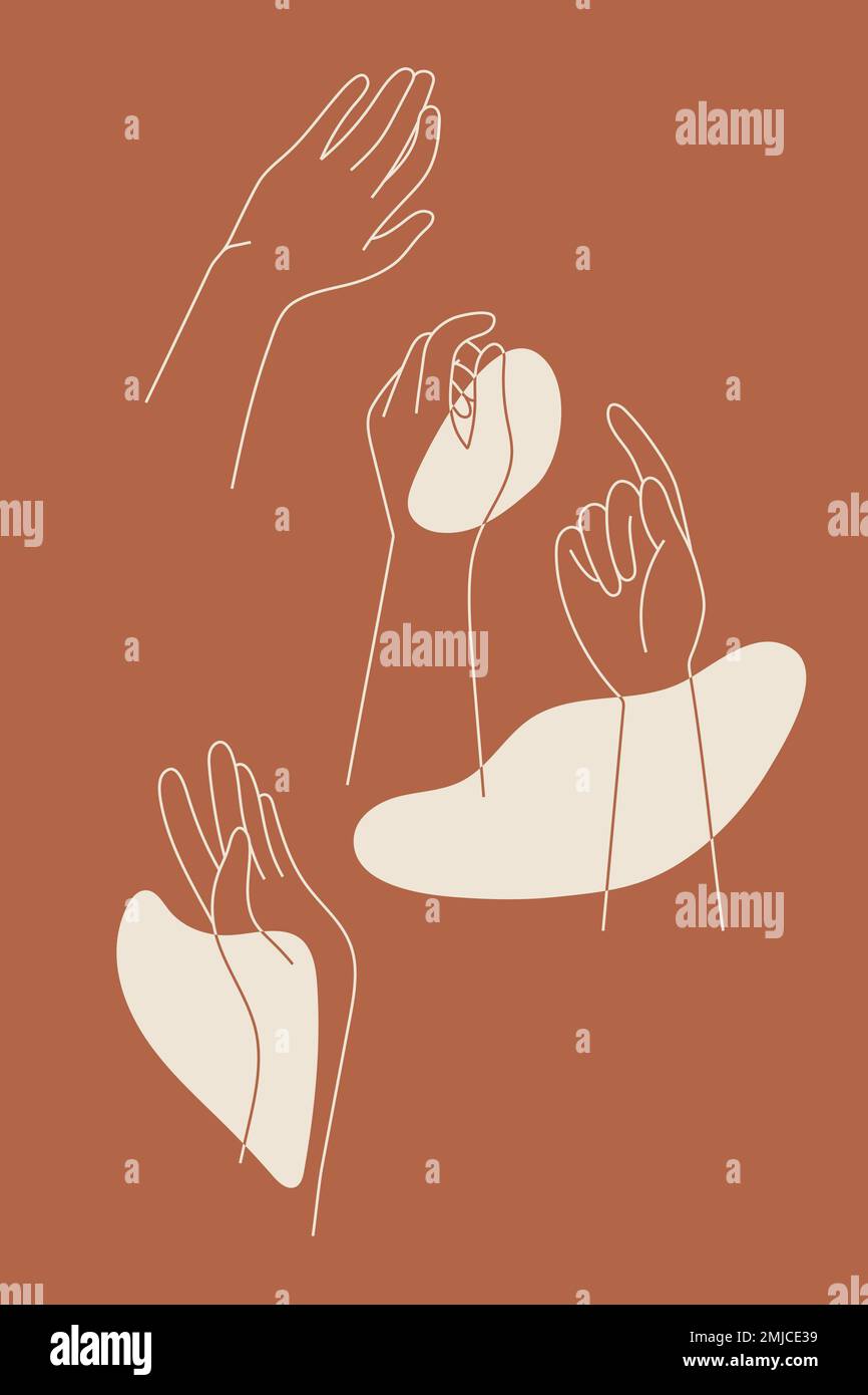 Woman hands line art vector Stock Vector Image & Art - Alamy